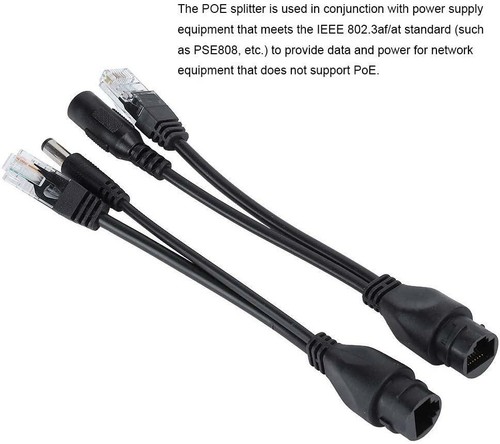 PoE Injector PoE Splitter Kit DC12V POE 5PCS Adapter Cable Standard ...