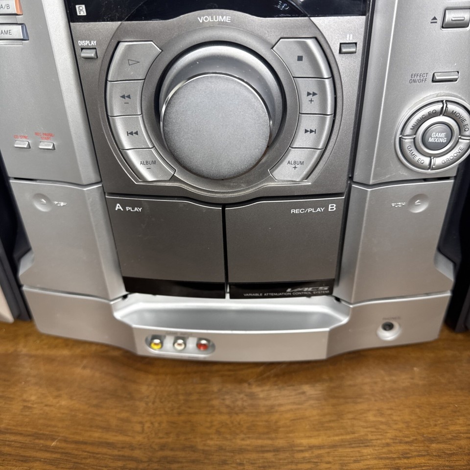 Sony MHC-GX45 Compact Hi-Fi Stereo System AM/FM/Cassette/3-CD W Remote ...