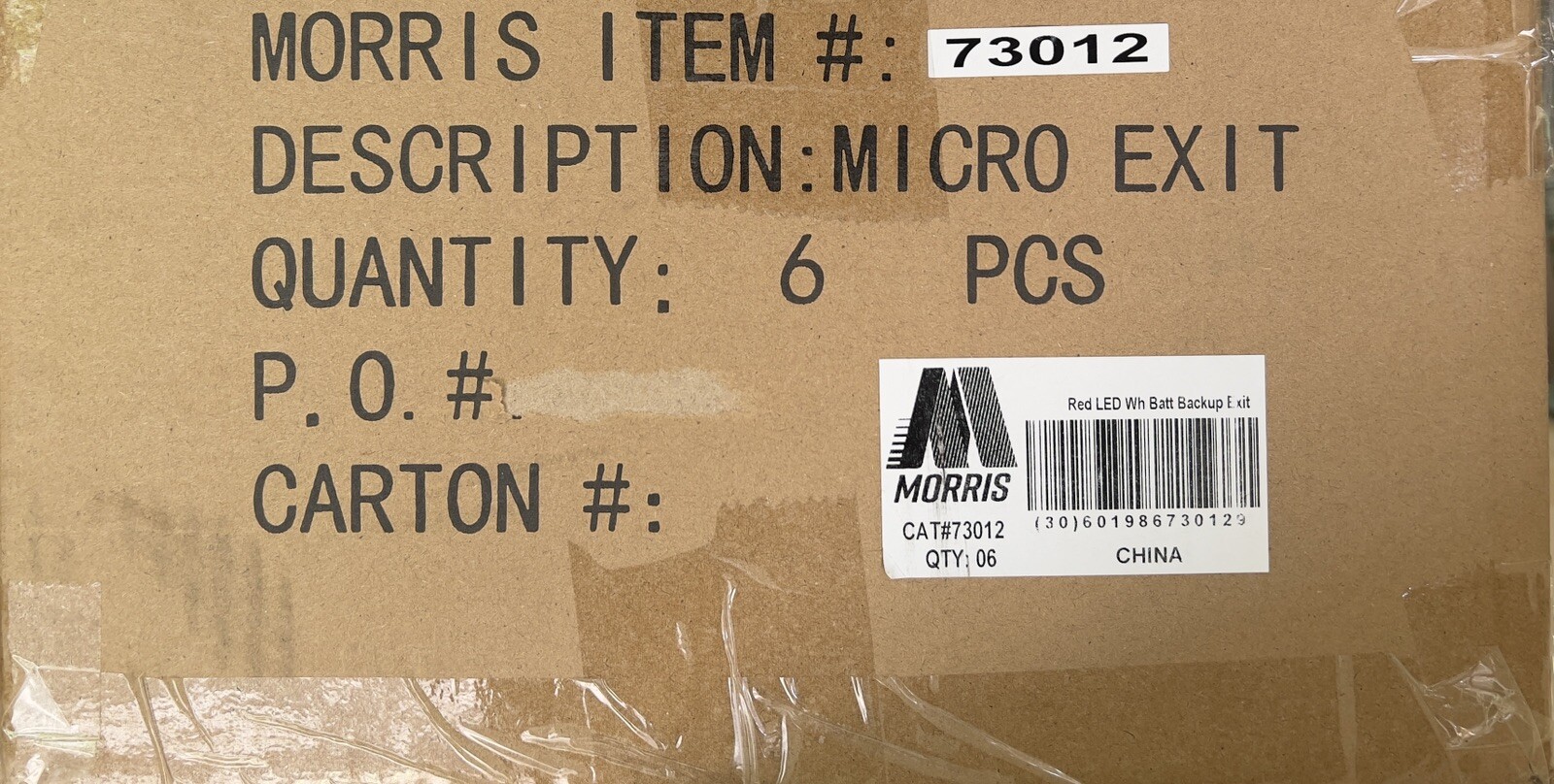 Morris 73012 Master Carton Of 6 Red LED Battery Backup Exit Lights | eBay