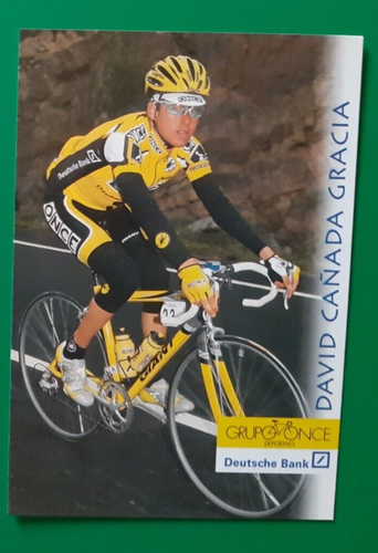CYCLISME carte cycliste DAVID CANADA GRACIA équipe ONCE Deutsche bank ...