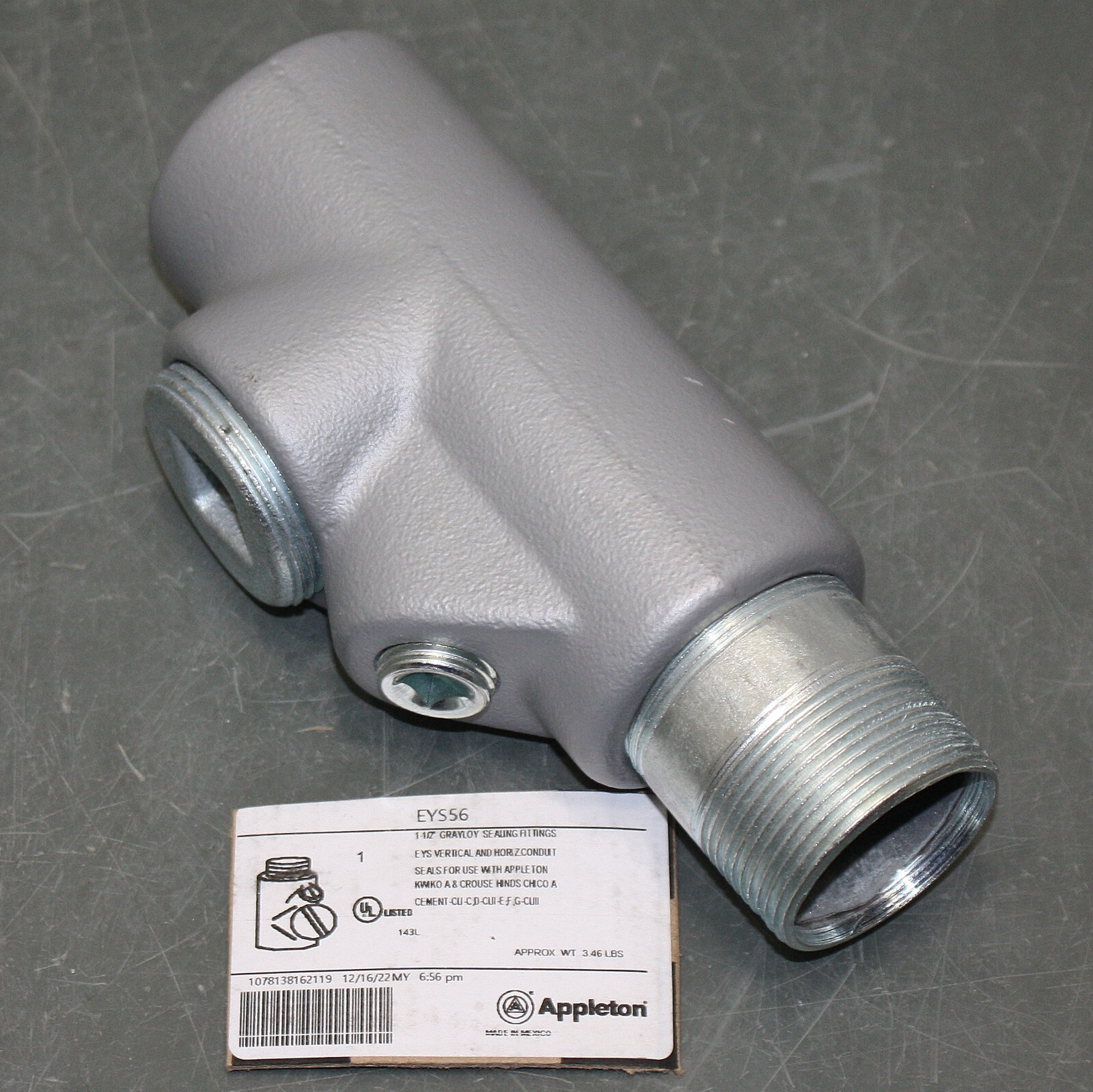 Appleton Electric Sealing Fitting EYS56, 1-1/2" Conduit, Explosion ...