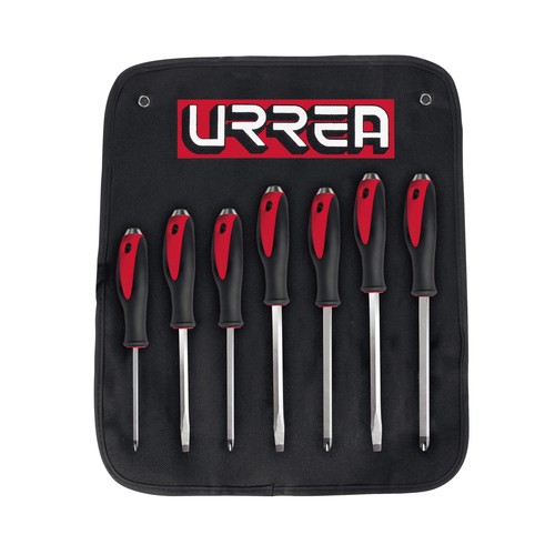 Urrea Striking Bimaterial Screwdriver Set, 7 Pieces Hand Tools Screwdrivers | eBay