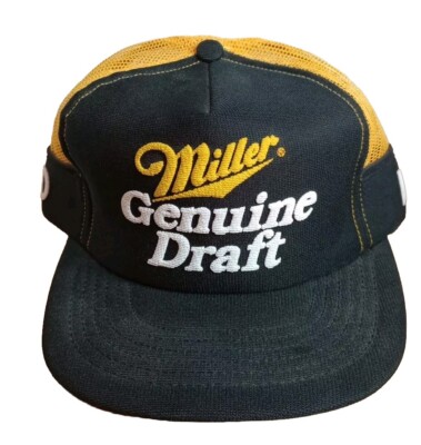 Vintage Miller Genuine Draft MGD Trucker Hat Cap Made In The USA. Beer ...