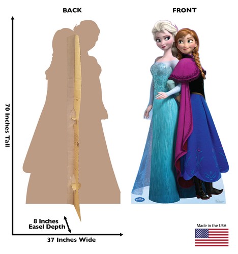 FROZEN ELSA AND & ANNA LIFESIZE CARDBOARD STANDUP STANDEE CUTOUT POSTER ...