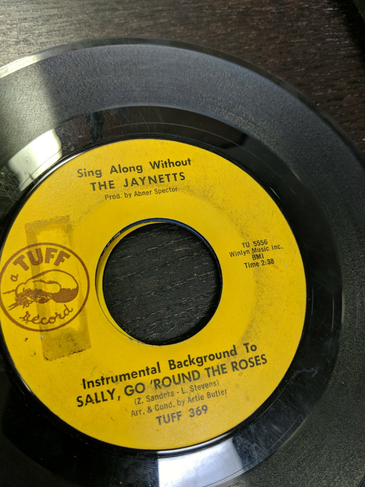 45 Record The Jaynetts Sally Go 'Round The Roses/Instrumental ...