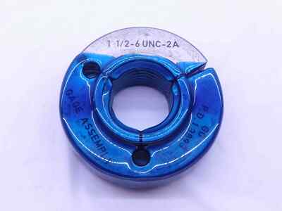 1 1/2 6 UNC 2A THREAD RING GAGE 1.5 1.50 1.500 1.5000 GO ONLY P.D. = 1. ...