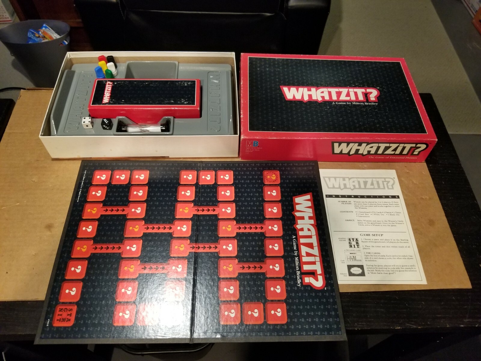 Vintage 1987 Whatzit? The Game of Fractured Phrases Board Game Milton ...