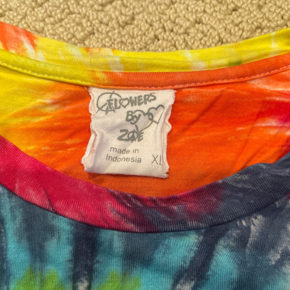 Girls Flower Buy Zoe Tye Dye T Shirt - Size Extra Large | eBay