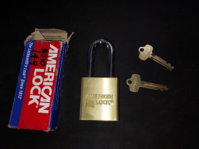 American Edge Lock Solid Brass Padlock w 2 Keys, A3571, NEW | eBay
