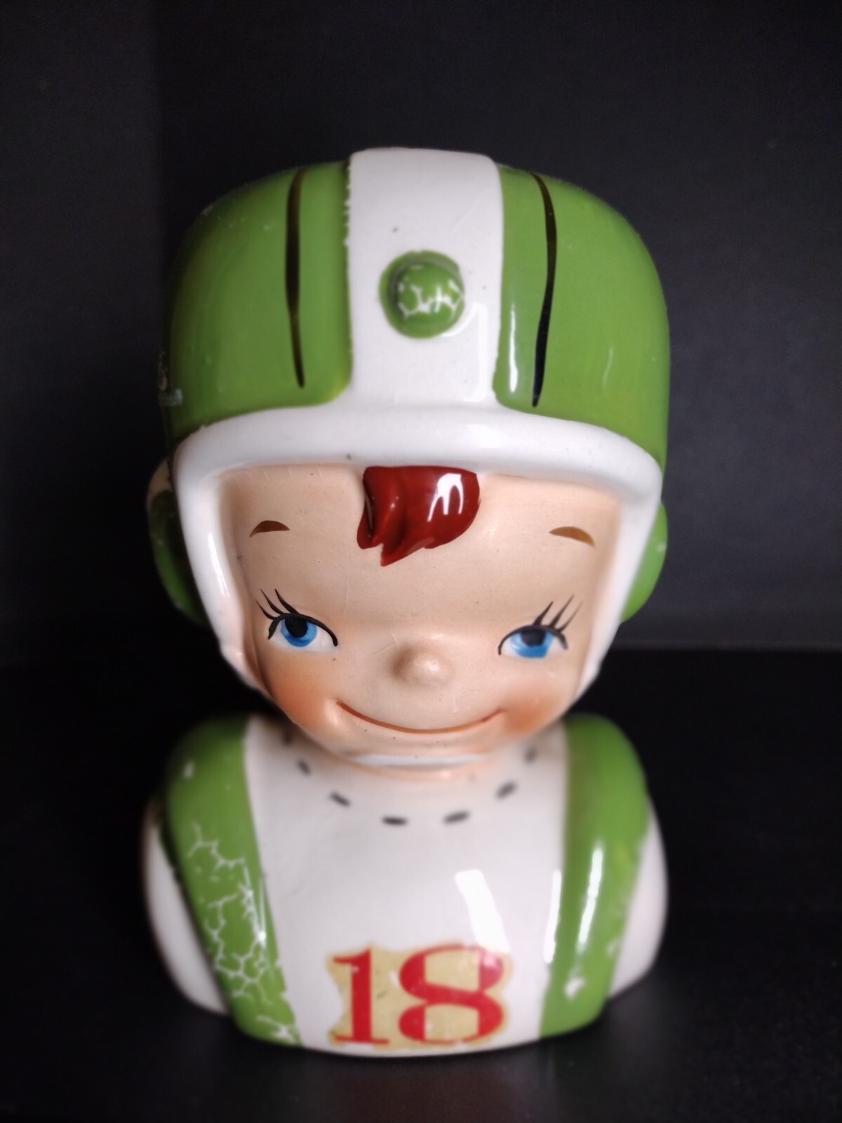 VINTAGE HARD TO FIND 5-1/2" INARCO E3219 FOOTBALL PLAYER HEAD VASE HEADVASE MINT | eBay