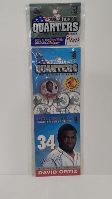 Colorized U.S. Statehood David Ortiz Boston Red Sox Collectible Quarter ...