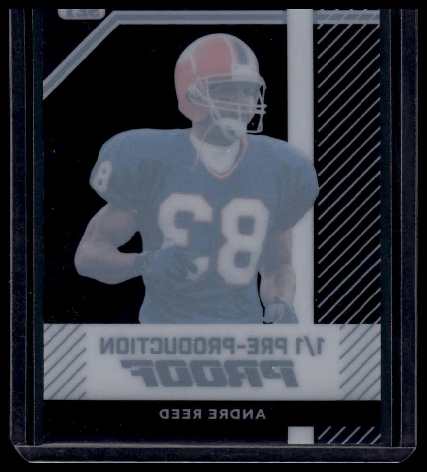 2024 Leaf Collective Pro Set Clear Purple Andre Reed Buffalo Bills 1/1 ...