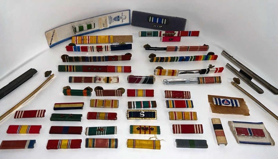 Vintage Lot of Military Ribbon Bar Pins Army USMC Navy | eBay