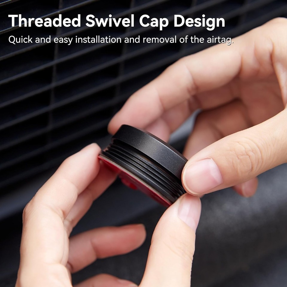 Ultra-Durable Black Airtag Case 4 Pack with Strong Adhesive for Bikes ...