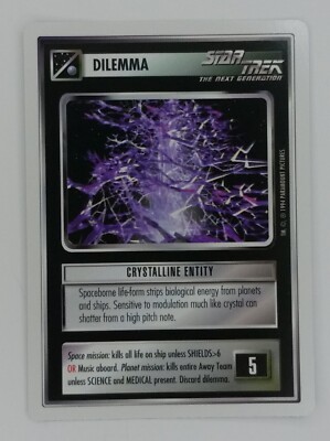 STAR TREK CCG 1E CRYSTALLINE ENTITY 94 UNLIMITED ALPHA RARE DECIPHER | eBay