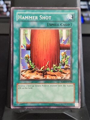 Hammer Shot - Rare Foil - Yugioh Spell Card - Vintage | eBay