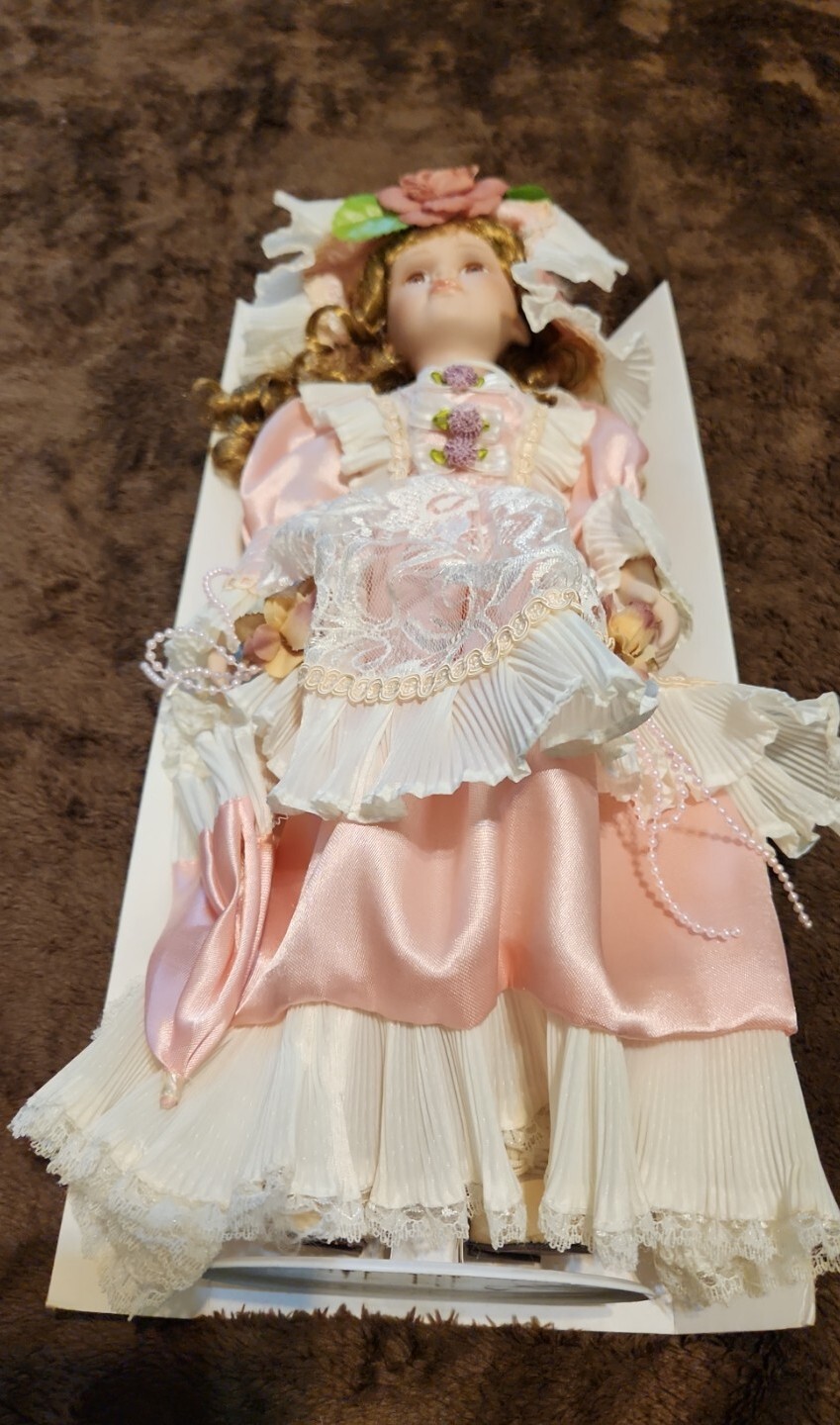 The Classique Collection Porcelain Jess Doll 16in Comes With Stand | eBay