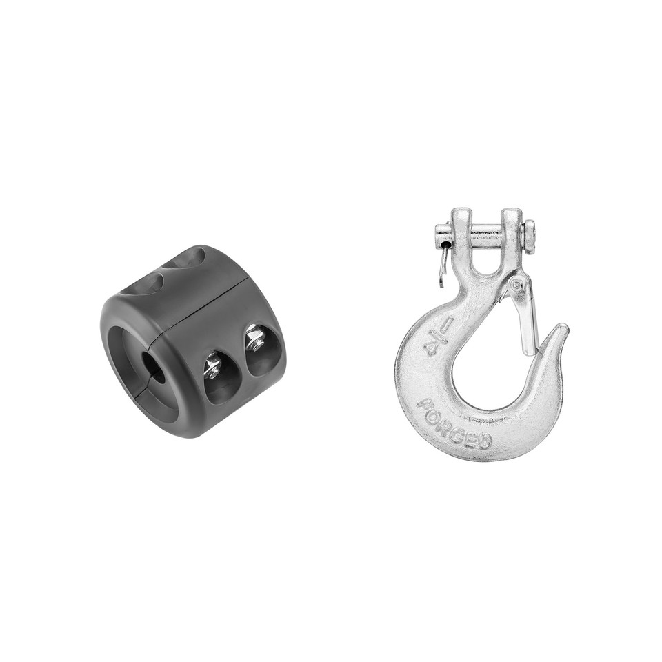 WEISEN 3/16" x 50' 7000LBS Synthetic Rope Winch Cable Hook Stopper For ...