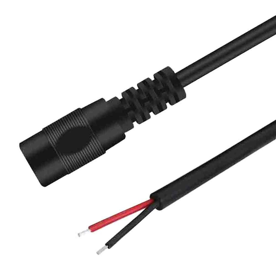 10 Pack DC Power Pigtail Female Cable 20AWG 5.5mm x 2.1mm Plug ...