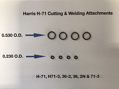 4 Sets Of Harris H-71, 36 , 71 , 36 , 2N Oxygen Acetylene Cutting Torch ...