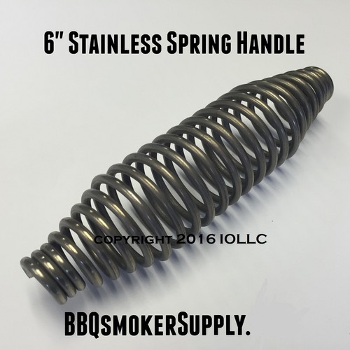 6" inch STAINLESS STEEL SPRING HANDLE BBQ smoker grill pit wood furnace ...