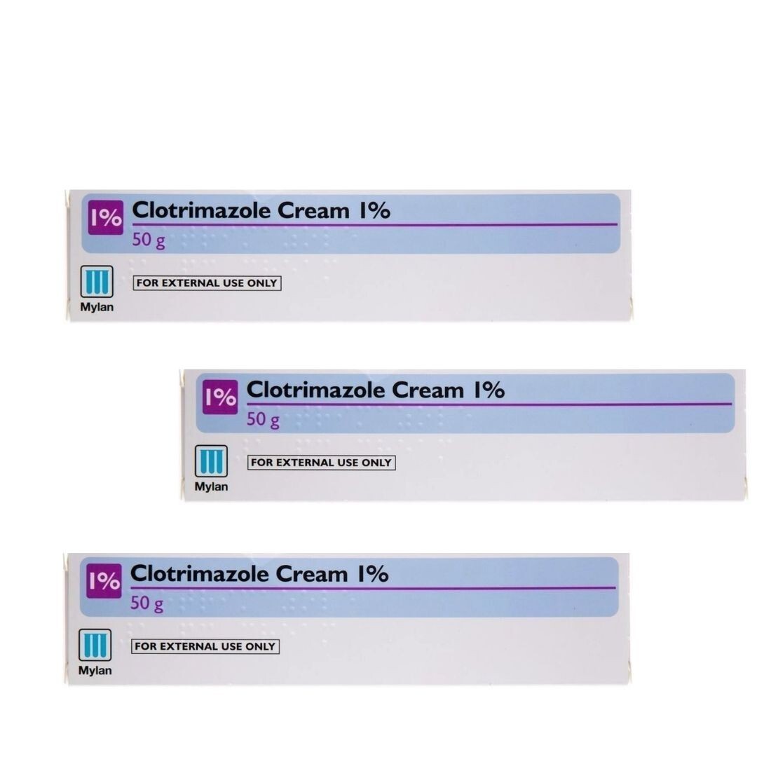 Mylan Clotrimazole 1% Cream 50g x 3 - Treatment For Fungal Skin ...