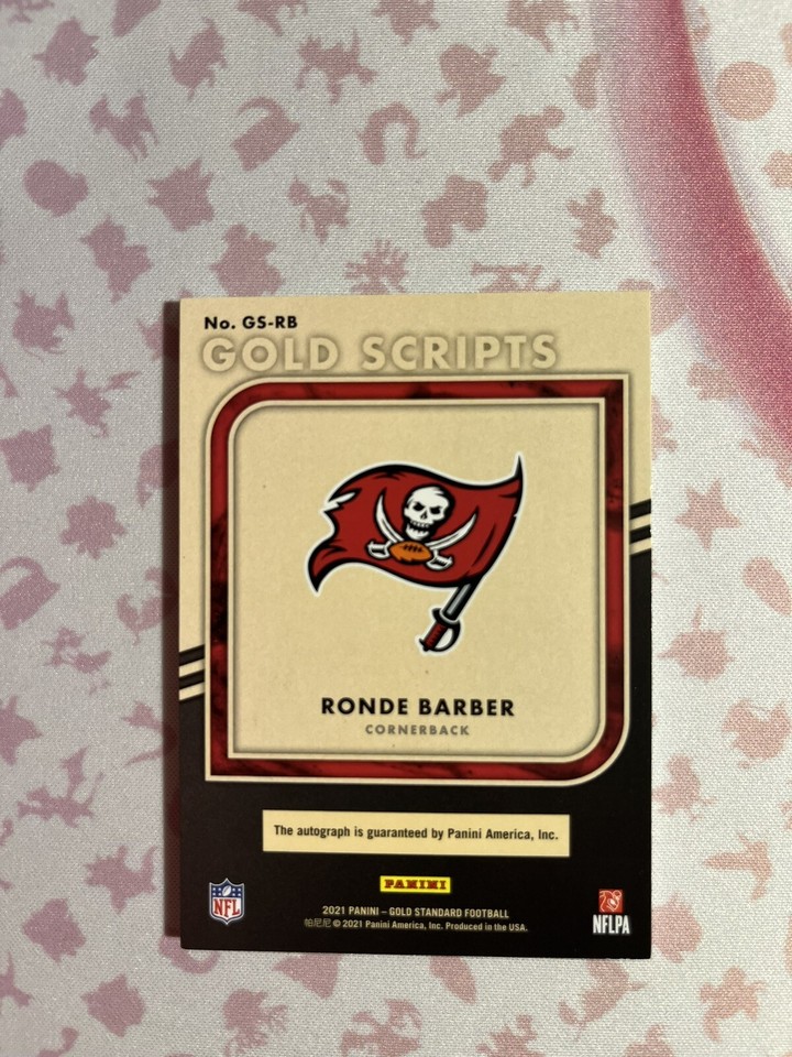 Ronde Barber Gold Scripts Auto /25 | eBay