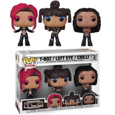 FUNKO POP ! ROCKS TLC - T-BOZ/LEFT EYE/CHILLI - 3 PACK VINYL FIGURE 9CM ...
