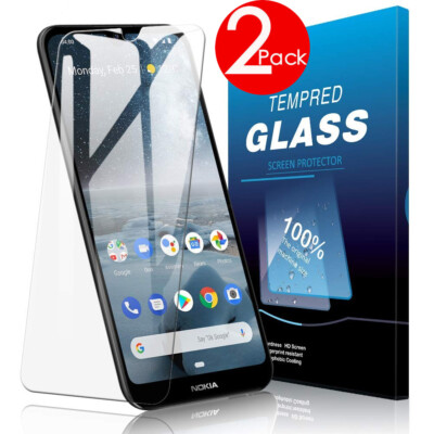 2 PACK 9H Tempered Glass Screen Protector for Nokia C02 /C22/G60/C32 ...