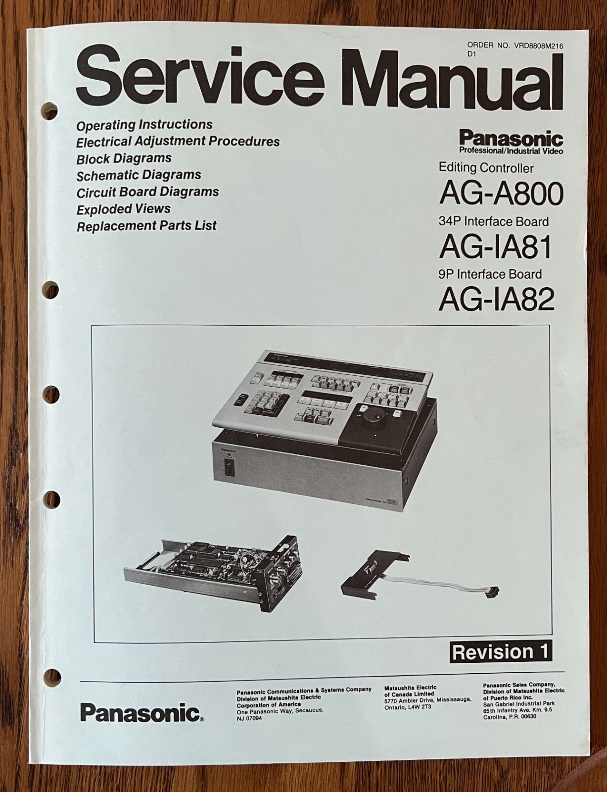 PANASONIC EDITING CONTROLLER AG-A800 SYSTEM for sale online | eBay