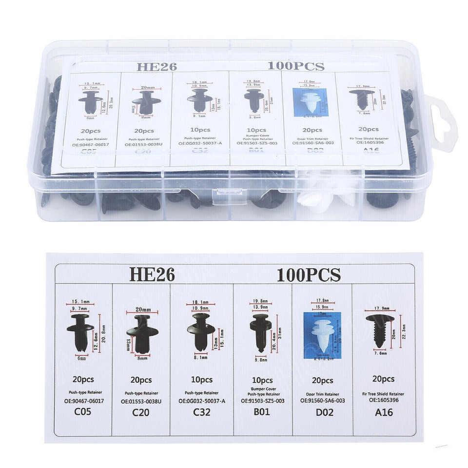 Car Parts Body Bumper Rivet Retainer Trim Molding Push Pin Clip ...