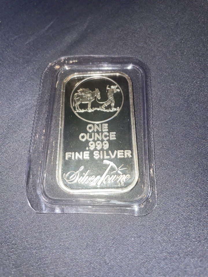 SilverTowne 1 oz .999 Fine Silver Bar, Bar Shape, Silver | eBay