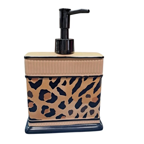 Leopard Print Ceramic Hand Soap Dispenser Vintage Safari Retro | eBay