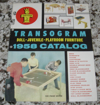 TRANSOGRAM 1958 CATALOG DOLL JUVENILE PLAYROOM FURNITURE ORIGINAL | eBay