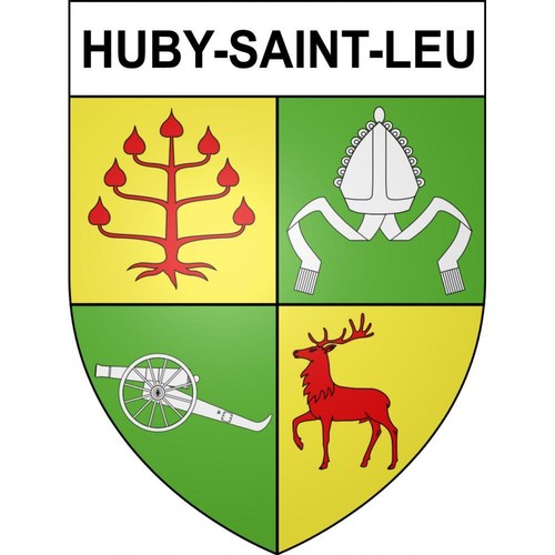 Huby-Saint-Leu 62 ville sticker blason écusson autocollant adhésif | eBay