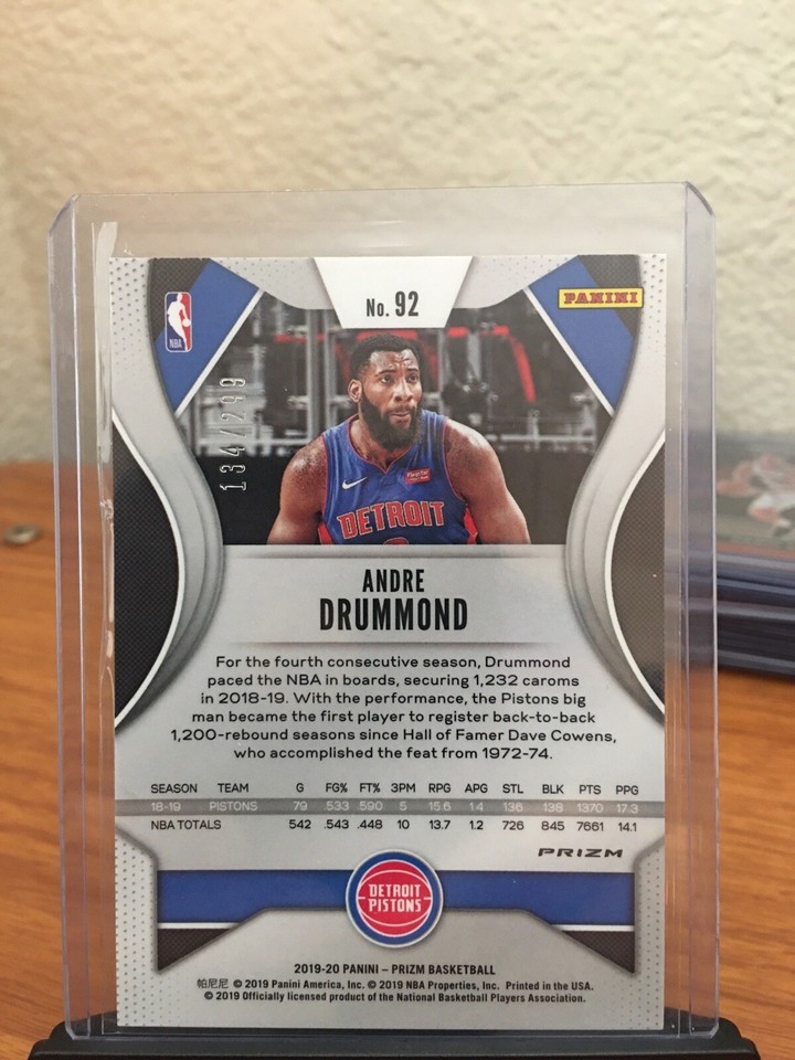 2019-20 Panini Prizm Red #92 Andre Drummond 134/299 | eBay