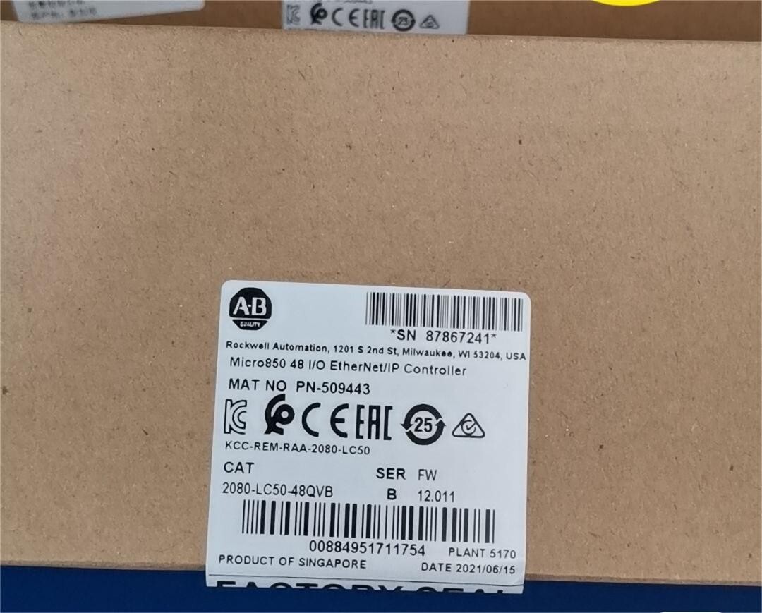 2080-LC50-48QVB AB MICRO850 48 I/O ETHERNET/IP CONTROLLER NEW IN BOX ...