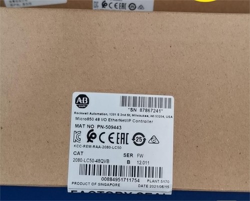 2080-LC50-48QVB AB MICRO850 48 I/O ETHERNET/IP CONTROLLER NEW IN BOX ...
