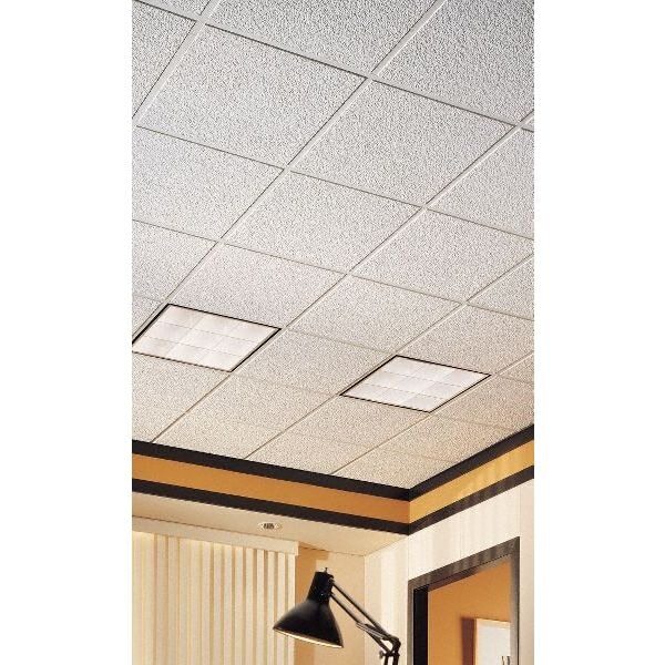 Armstrong 737C Designer Ceiling Tile, 24 In W X 24 In L, Angled Tegular ...