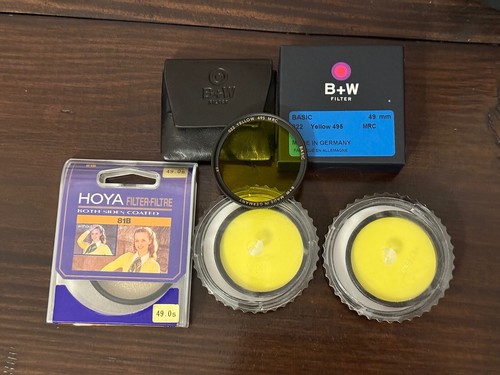 FOUR Yellow filters - B+W Hoya 49mm Yellow Filters - 4 in total | eBay