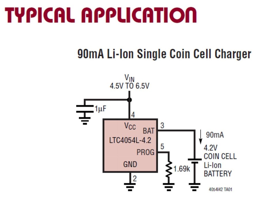 Li-Ion Battery Charger LTC4054 [ LTH7 ] in ThinSOT smd Bauform 5-Stück ...