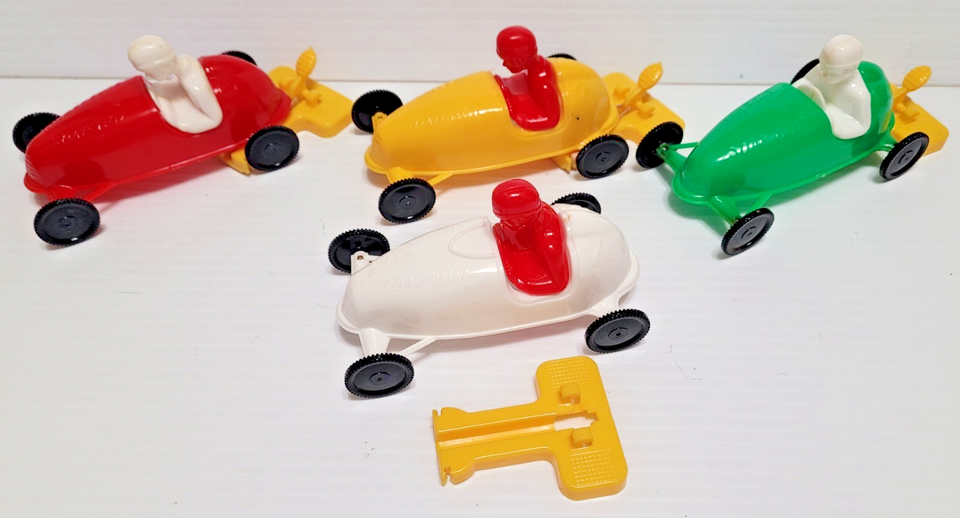 VINTAGE PYRO SUPERSONIC SOAP BOX RACE CARS W/LAUNCHERS & BOX ...