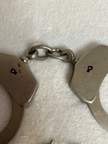 Vintage Police Chief Law Enforcement Handcuffs 2 Keys and Double Lock ...