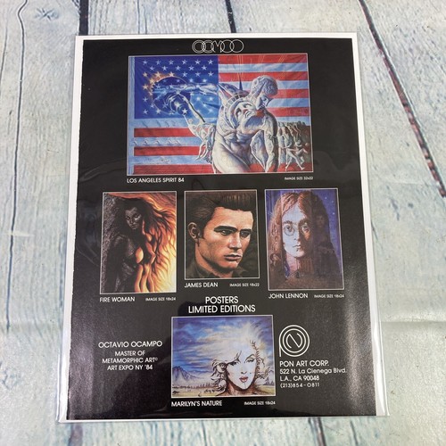 1984 Octavio Ocampo Poster Art Vintage Print Ad Promo Magazine Page | eBay