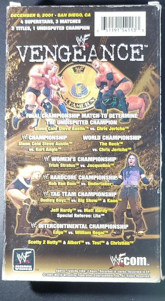 WWF - Vengeance (VHS, 2002) 651191541133| eBay