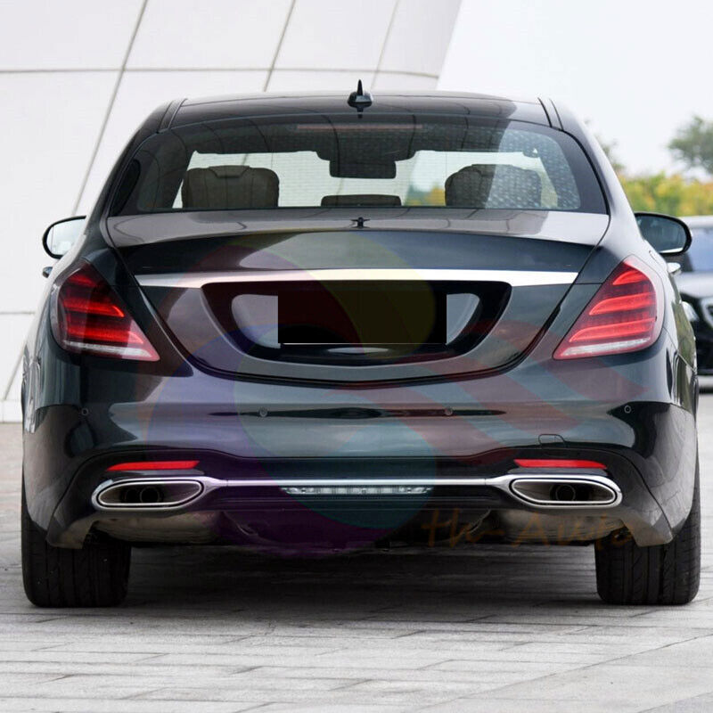 3PCS Chrome Rear Bumper Molding Trims For Mercedes W222 S-Class 4Matic ...