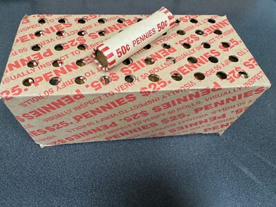 CIRCULATED - Full Box of Copper Penny Rolls 1959-1982 | eBay