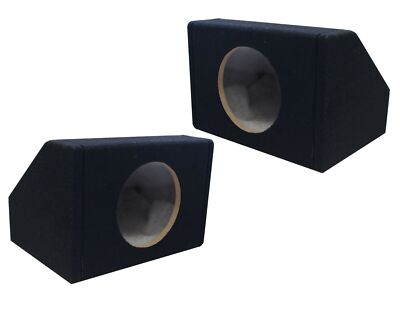 2 Absolute 6.5" Single Angled Subwoofer Enclosure Speaker Box - Black ...
