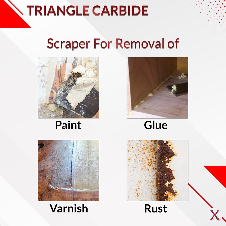 Heavy Duty Triangular Scraper With 3 Triangle Shaped Blades by Xcalibur ...