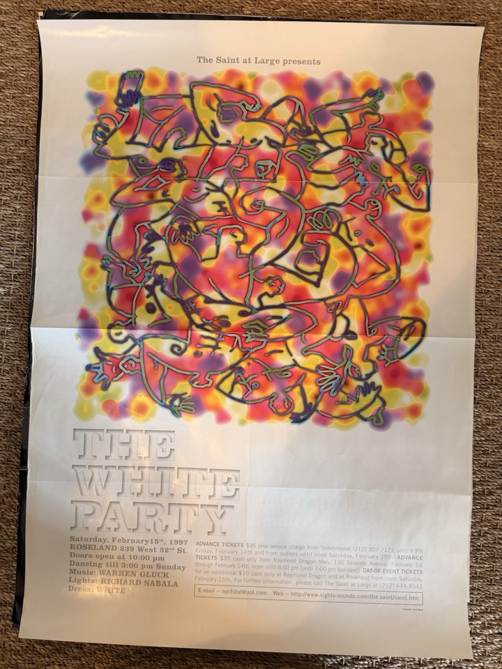 Rare. The Saint At Large White Party 1996, 97, 98 Posters. NYC LGBTQ ...